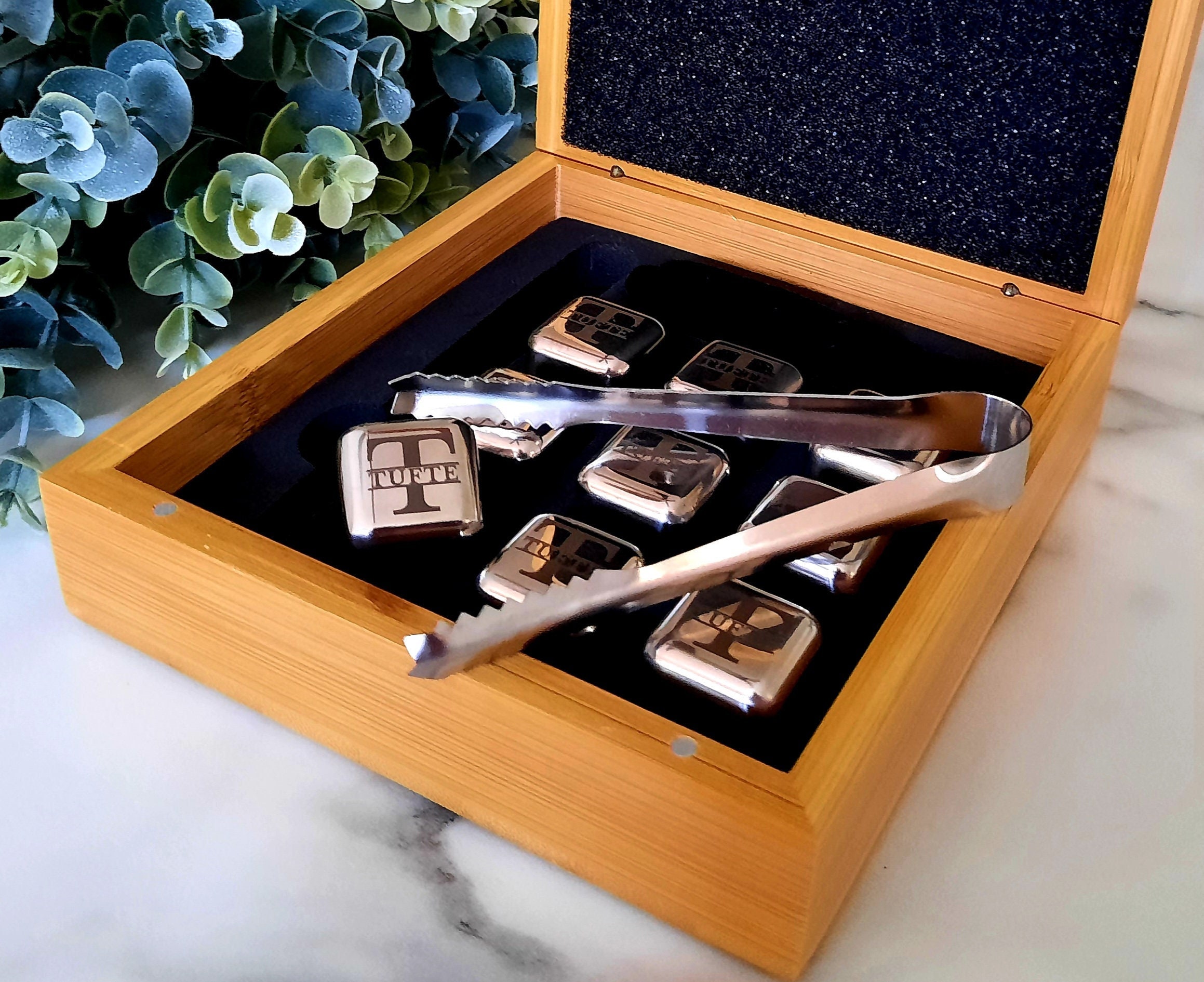 Personalized Whiskey Stone Set, Custom Whiskey Stone, Custom Storage ...