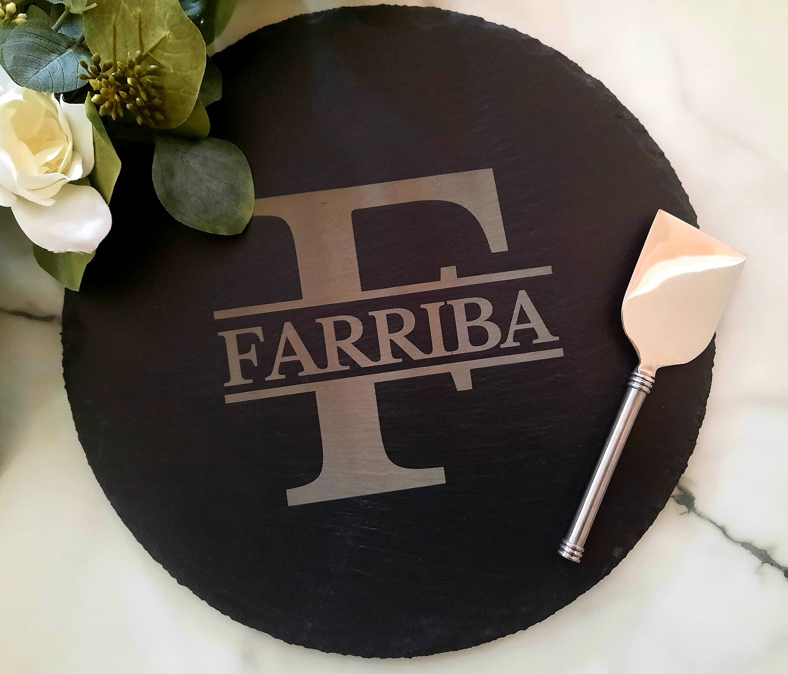 Personalized Slate Serving Board Monogrammed Appetizer Tray - Etsy