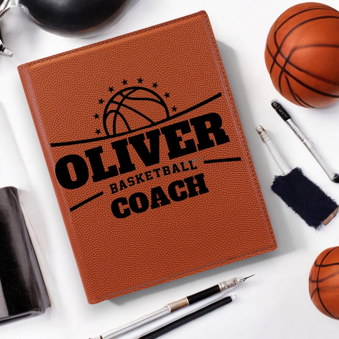 Custom Basketball Leather Portfolio, Custom Leather Notebook ...