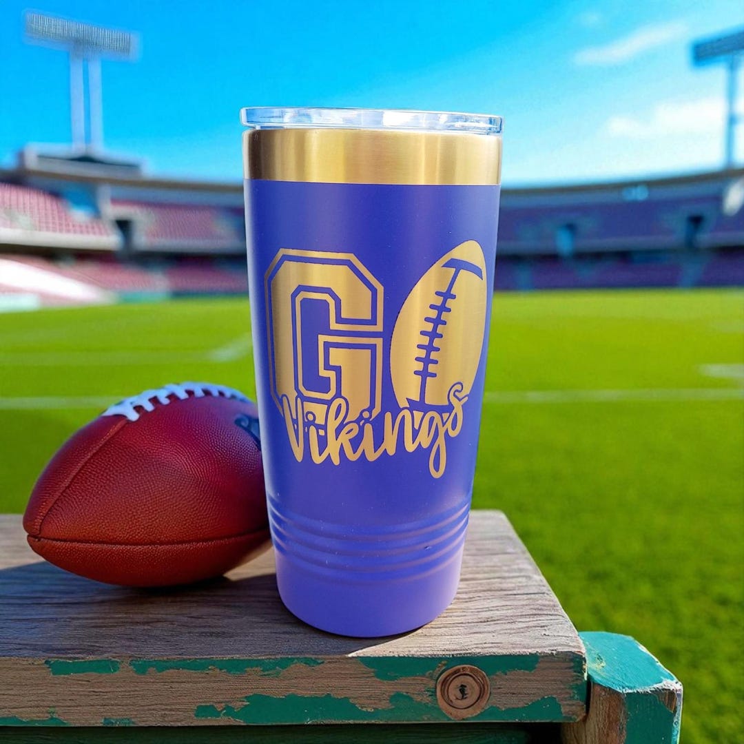 Vikings Tumbler, SKOL Vikings, Football Tumbler, Drinkware Vikings ...