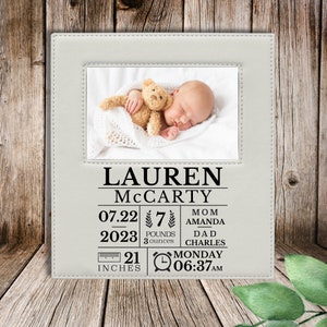 The BEST Newborn Gift, Personalized Baby Photo Frame, Newborn Birth ...