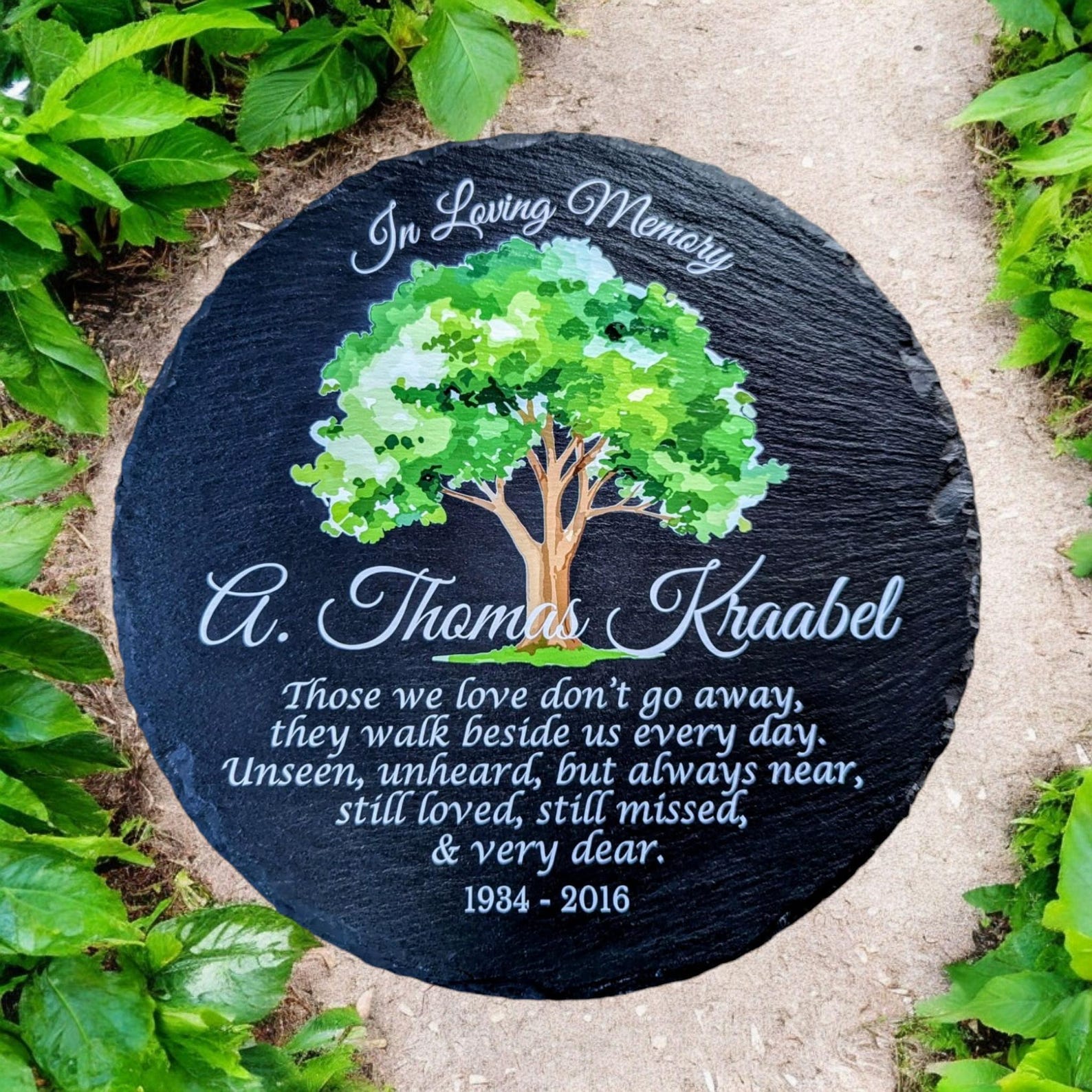Personalized Memorial Garden Stone, in Loving Memory, Personalized ...