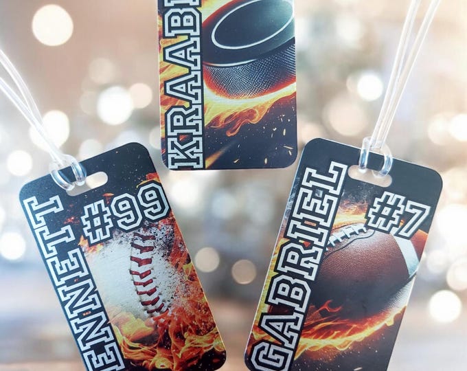 Customized Sport Bag Tag for Teams - Single Sided or Double Sided - 4 ...