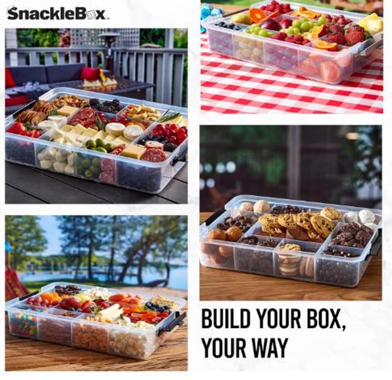 Personalized Snackle Box, Heavy Duty Snackle Box With Cutting Board ...