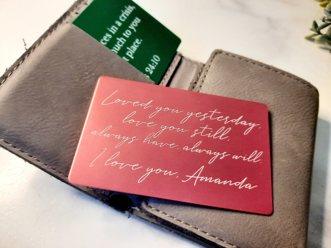 Personalized Wallet Card, Custom Wallet Card, Wallet Card Insert ...