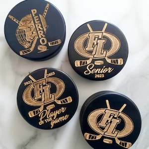 Personalized Hockey Pucks, Coach Gifts, Hockey Pucks, Engraved Hockey ...