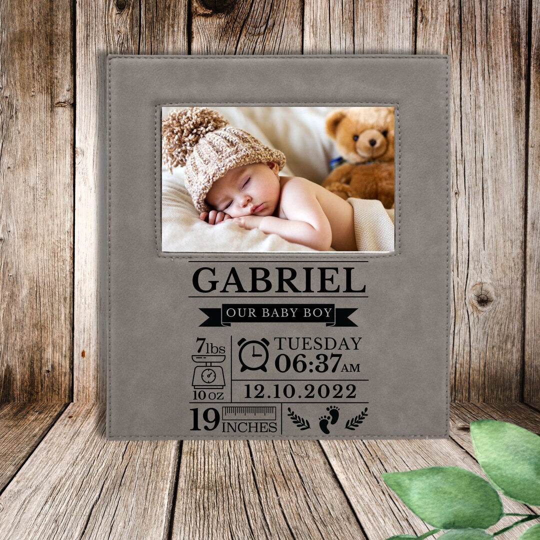 The BEST Newborn Gift, Personalized Baby Photo Frame, Newborn Birth ...