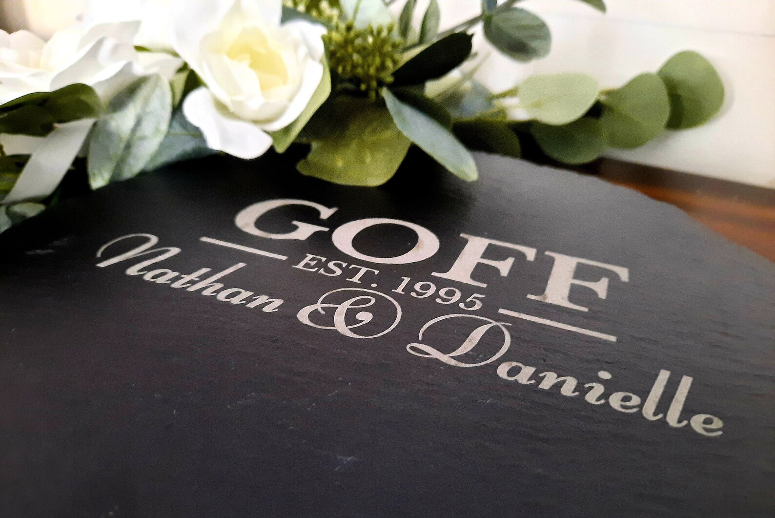 Personalized Slate Serving Board Monogrammed Appetizer Tray - Etsy