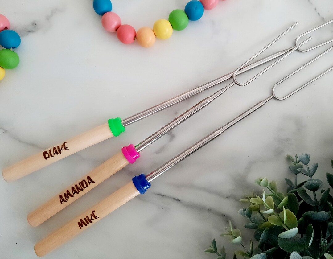 Personalized Marshmallow Roasting Sticks - Engraved Roasting Sticks ...