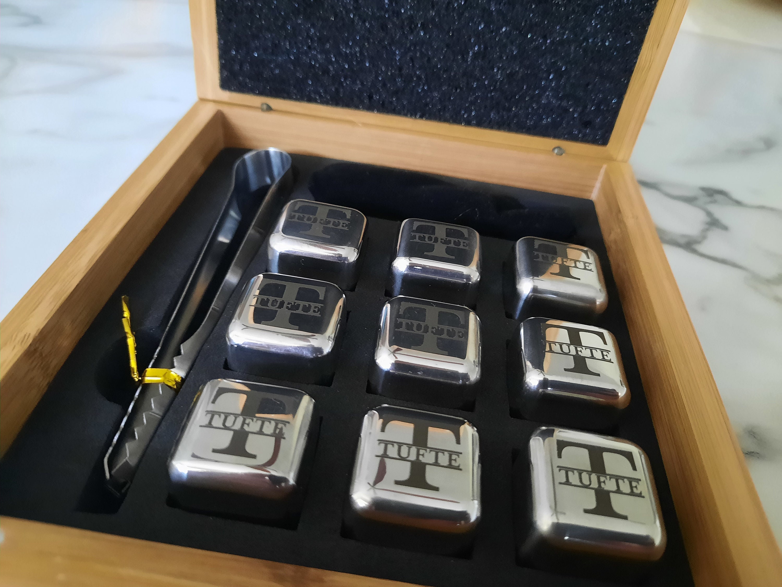 Personalized Whiskey Stone Set, Custom Whiskey Stone, Custom Storage ...