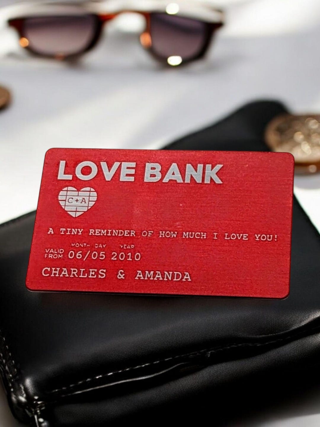 Love Bank, Personalized Wallet Card, Custom Wallet Card, Wallet Card ...