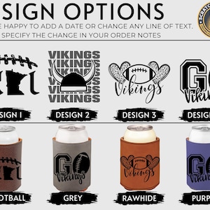 Vikings Can Koozie, Beer Can Holder Vikings, Football Can Cooler, Drink ...