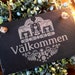 VALKOMMEN Velkommen Door Sign, Scandinavian Slate Door Hanger, WELCOME ...