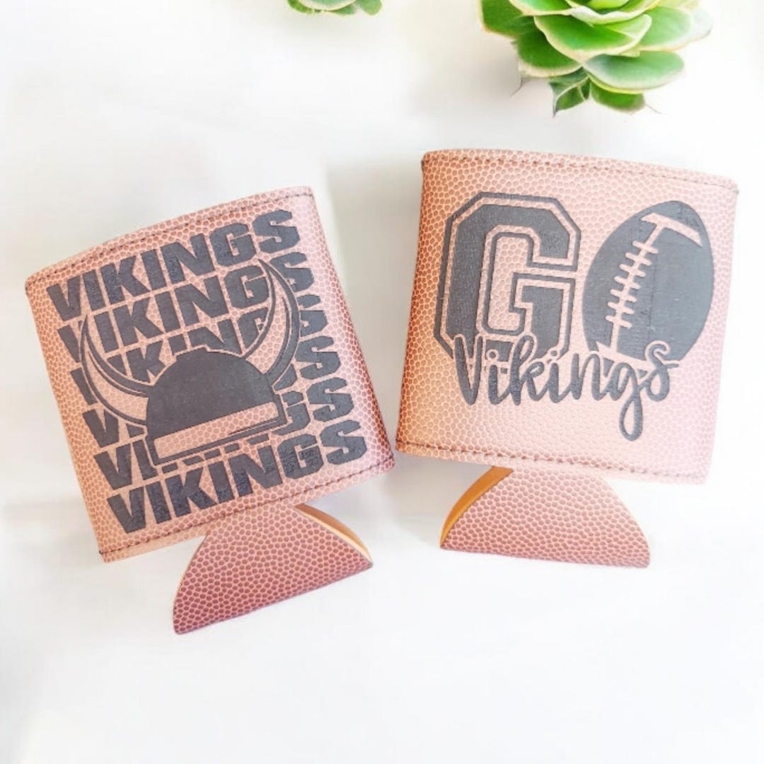 Vikings Can Koozie, Beer Can Holder Vikings, Football Can Cooler, Drink ...