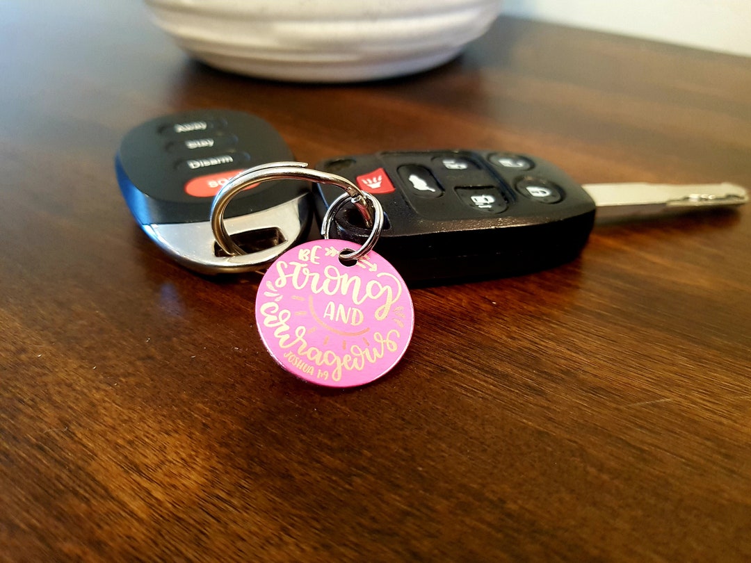 Bible Tag Key Chain - Joshua 1:9 - Be Strong and Courageous - 1 ...