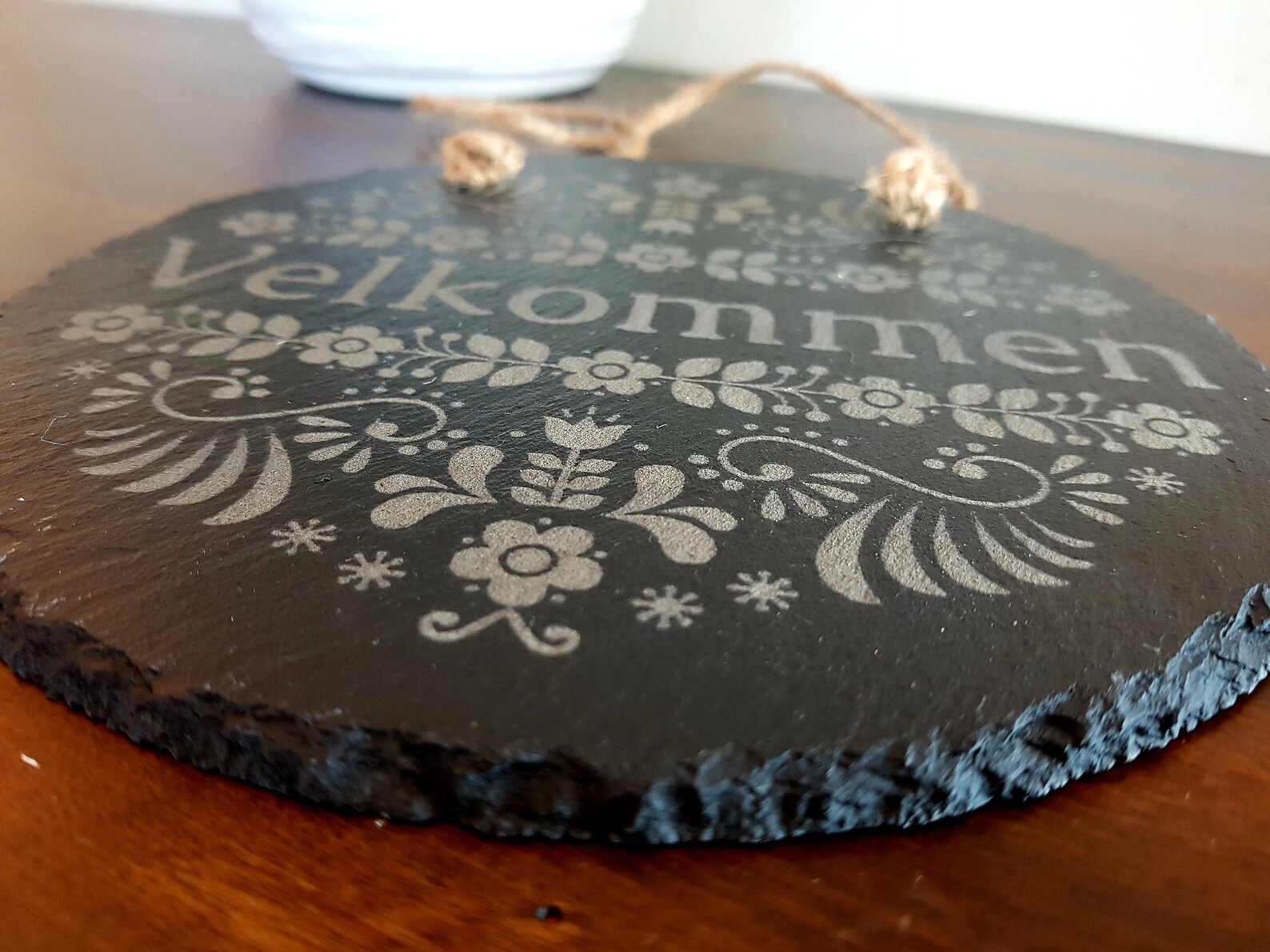 VALKOMMEN or VELKOMMEN Door Sign Door Hanger WELCOME Front - Etsy