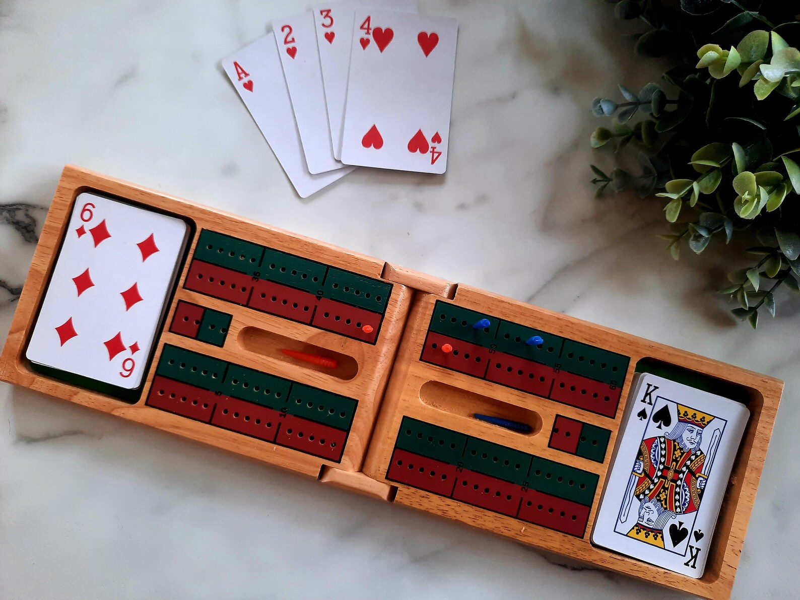 Personalized Cribbage Board, Wood Cribbage Game Gift Set, Men's Gift ...