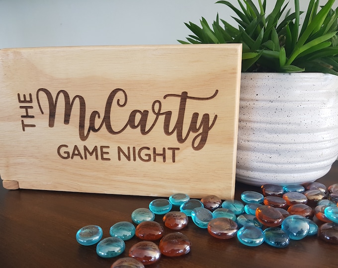 Mancala Board - African Stone Game -engraved Floral Wood - Flower Girl ...