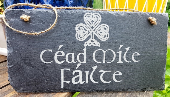 Gaelic Welcome Sign Irish Welcome Sign | Celtic Metal Art & Home Decor