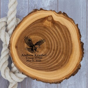 Eagle Personalized Guest Book, Court of Honor Guest Book, Natural Wood ...