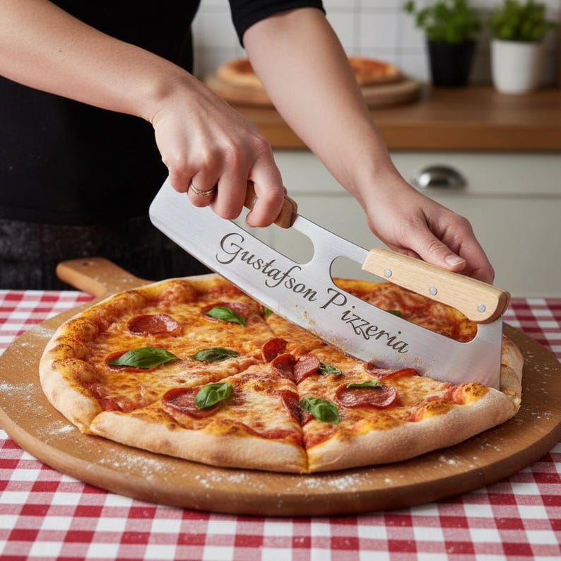 Custom Pizza Rocker, Engraved Pizza Slicer, Personalized Pizza Cutter ...