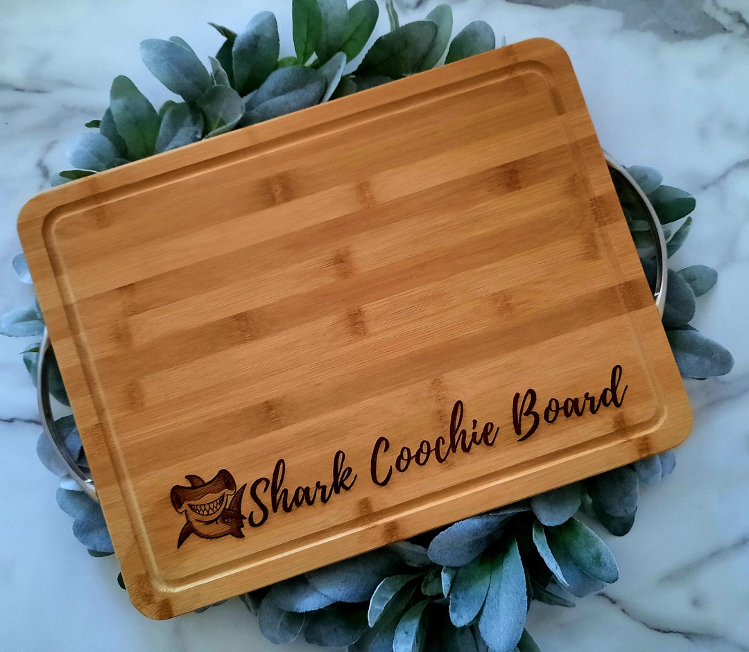 Shark Coochie Board With Handles- Cheese Board, Cheese Plate, Best ...