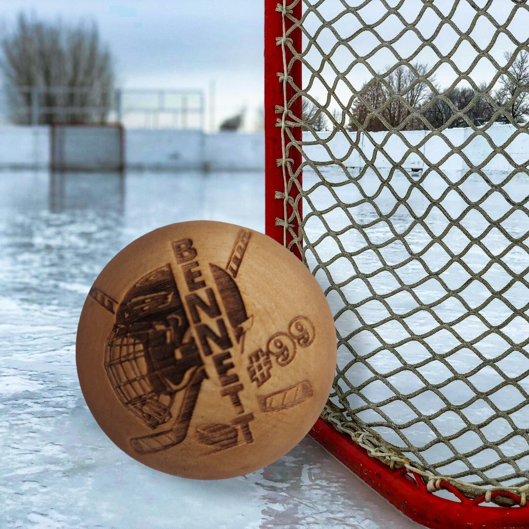 Personalized Wood Swedish Stickhandling Balls, Hardwood No Bounce ...