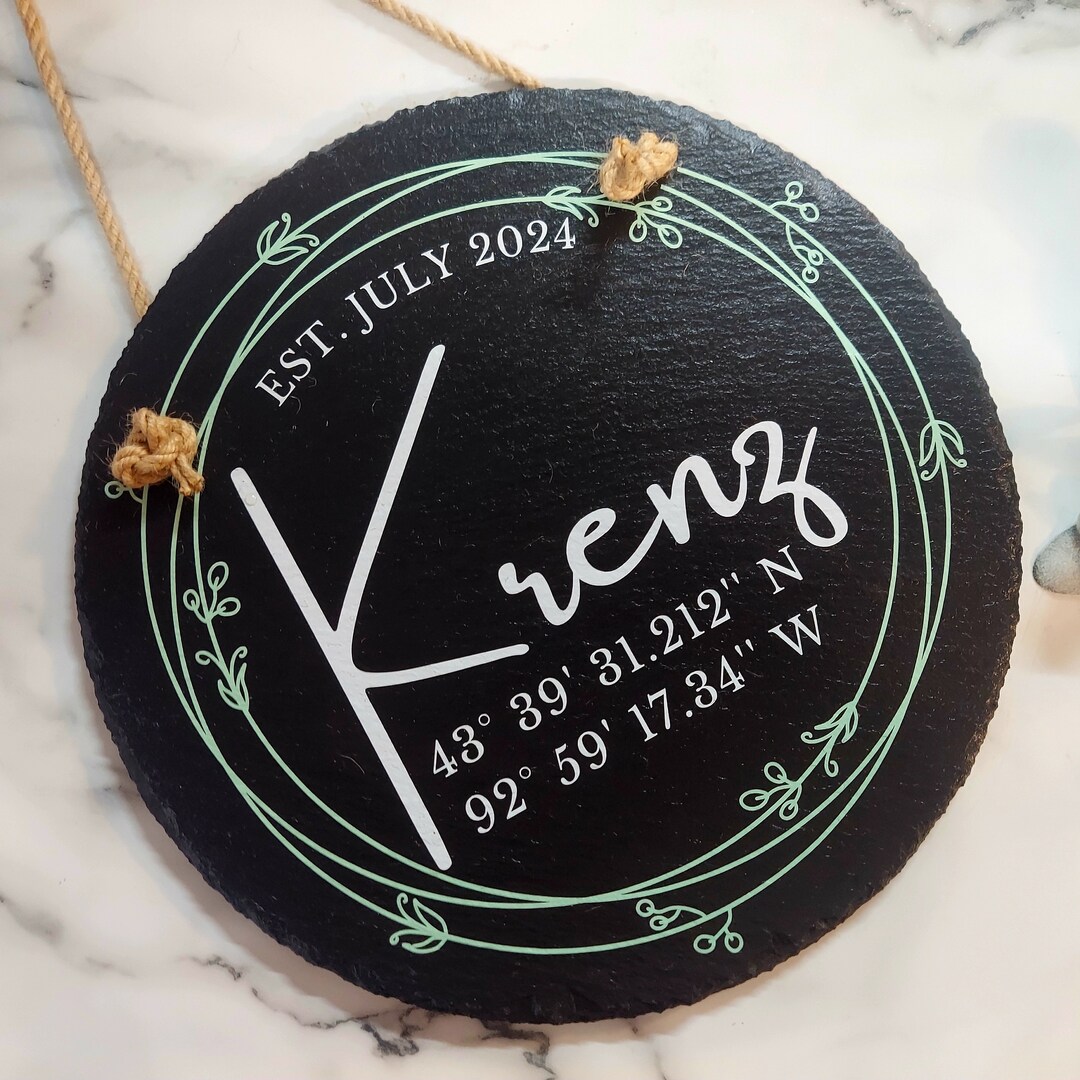 Personalized Family Last Name Sign, Front Door Hanger, Family Name Gift ...