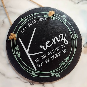 Personalized Family Last Name Sign, Front Door Hanger, Family Name Gift ...