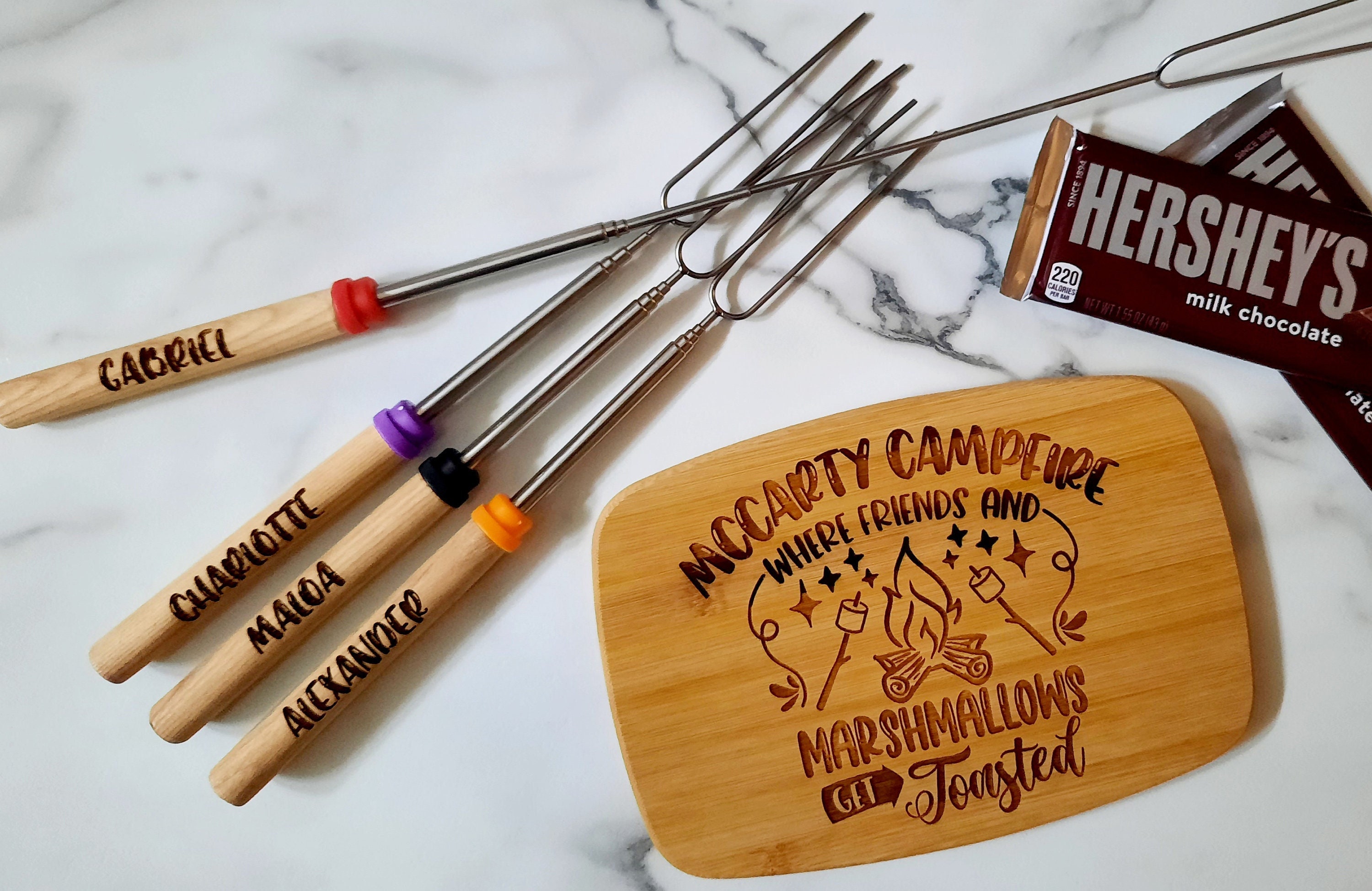 Personalized Marshmallow Roasting Sticks Engraved Roasting - Etsy