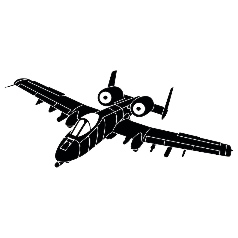 A-10 Thunderbolt Vector jpg png dxf svg ai - Etsy México