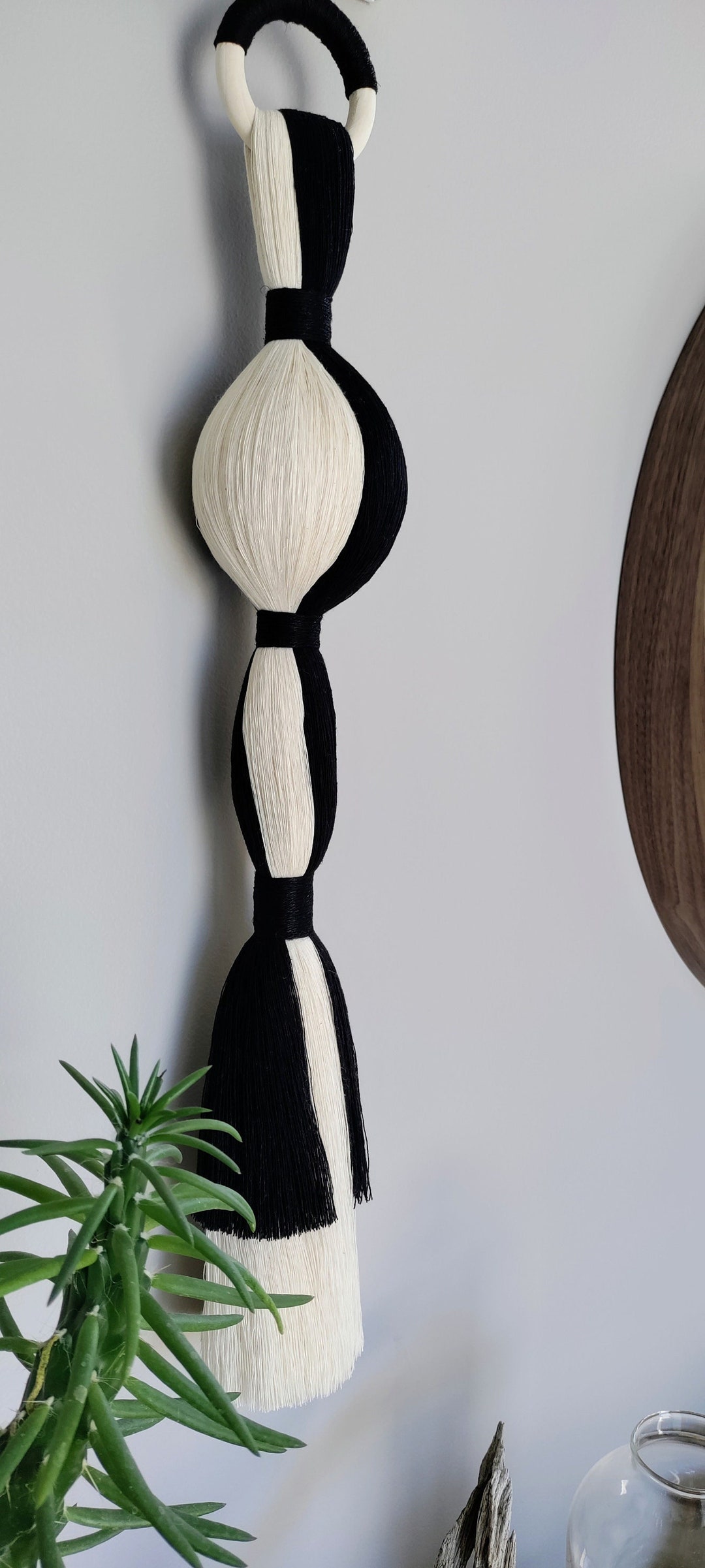 Wall Hanging Tassel Fiber Art Contemporary Wall Art Tassel Textile Wall ...