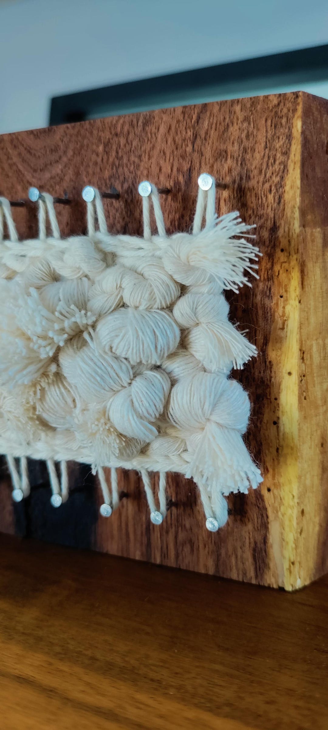 Mini Mesquite Wood Weaving Fiber Art Loom Block Weaving Wood Block ...