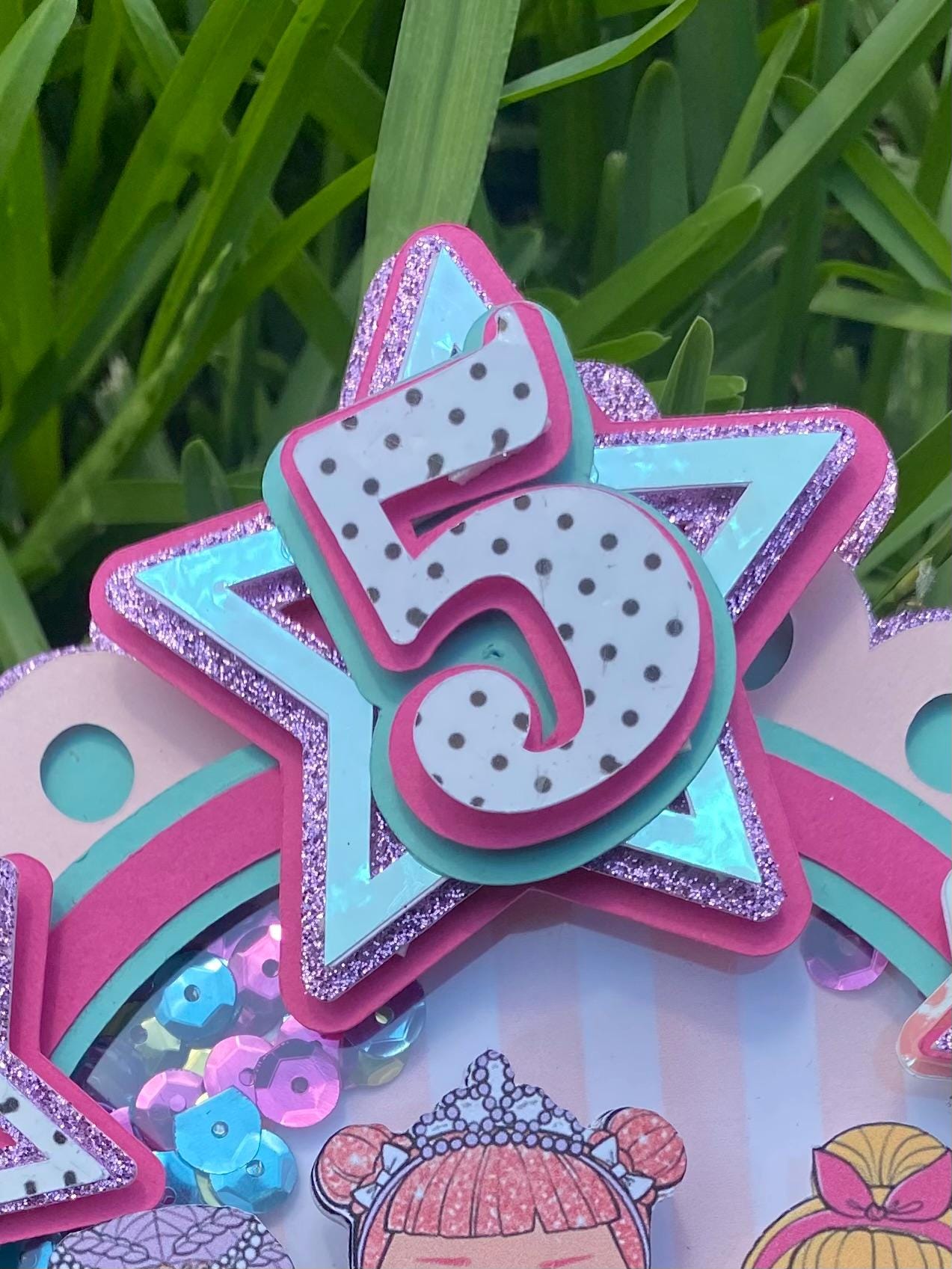 Doll Cake Topper, Girl Birthday, Girl Cake Topper, Shaker Cake Topper ...
