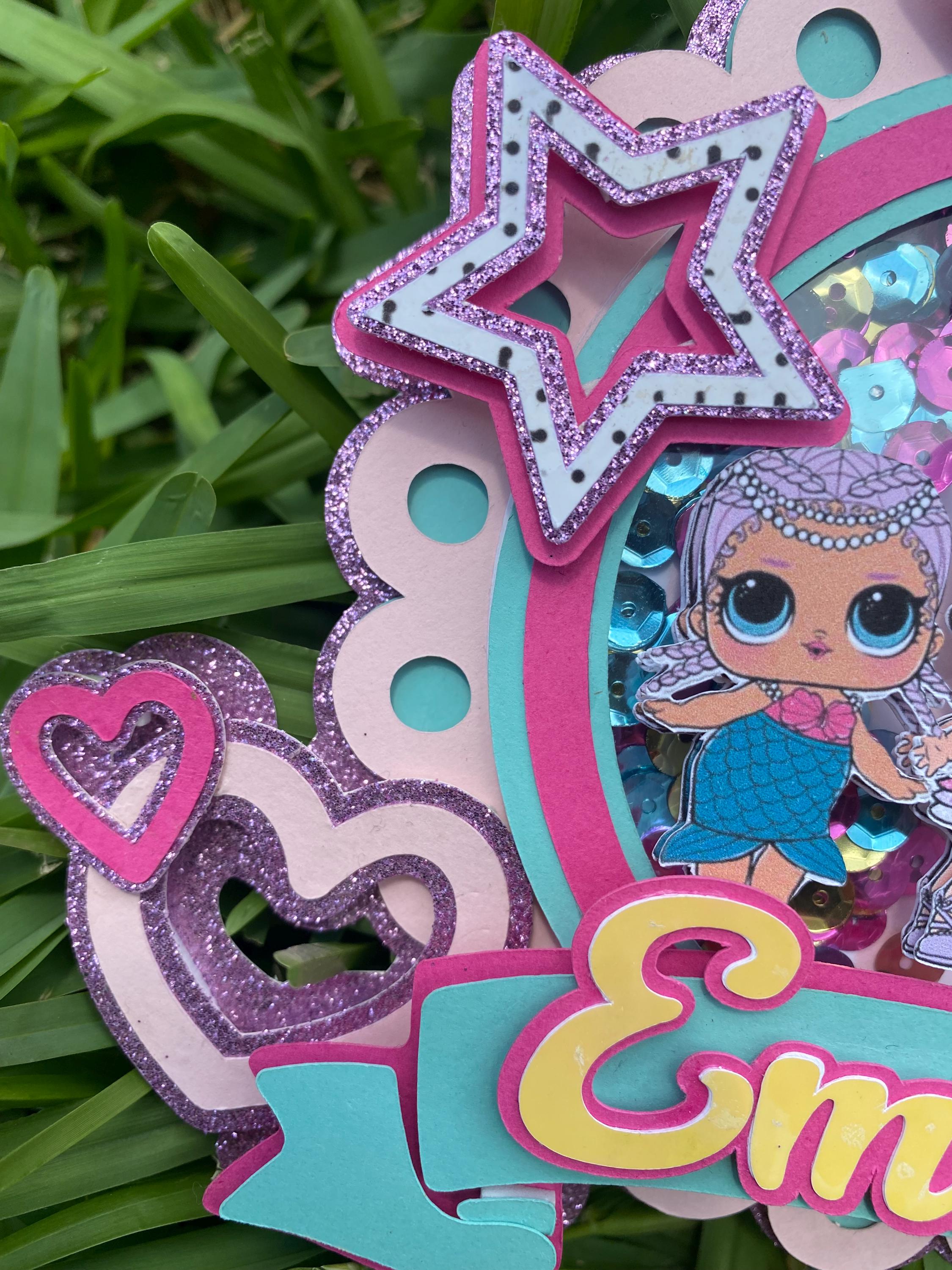 Doll Cake Topper, Girl Birthday, Girl Cake Topper, Shaker Cake Topper ...