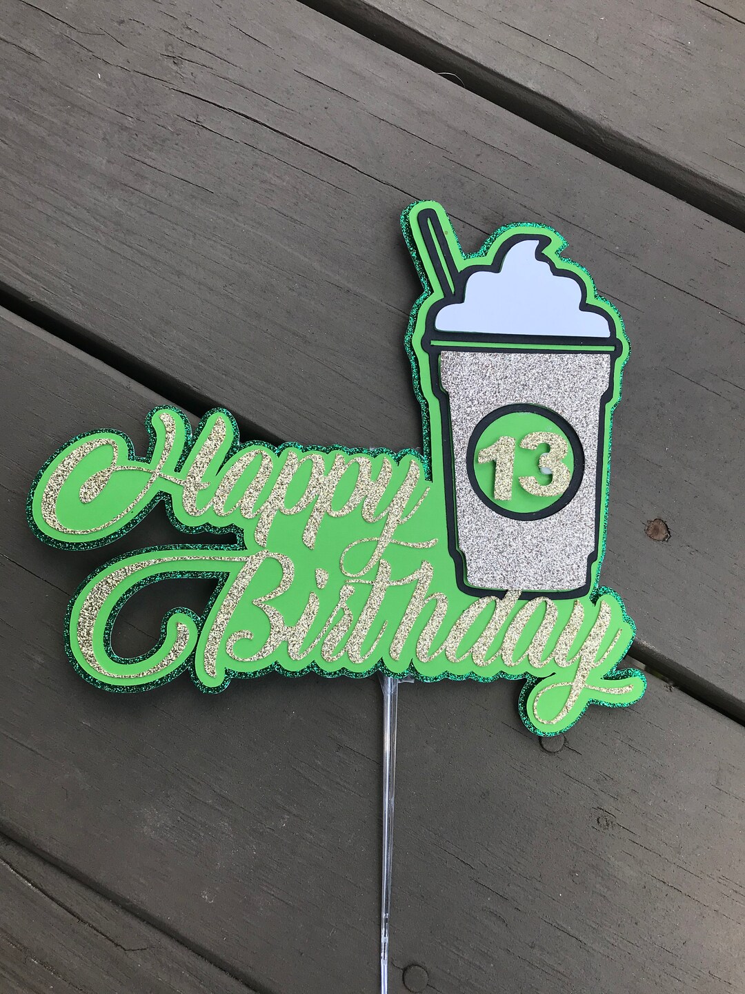 Happy Birthday Frappe Cake Topper - Etsy