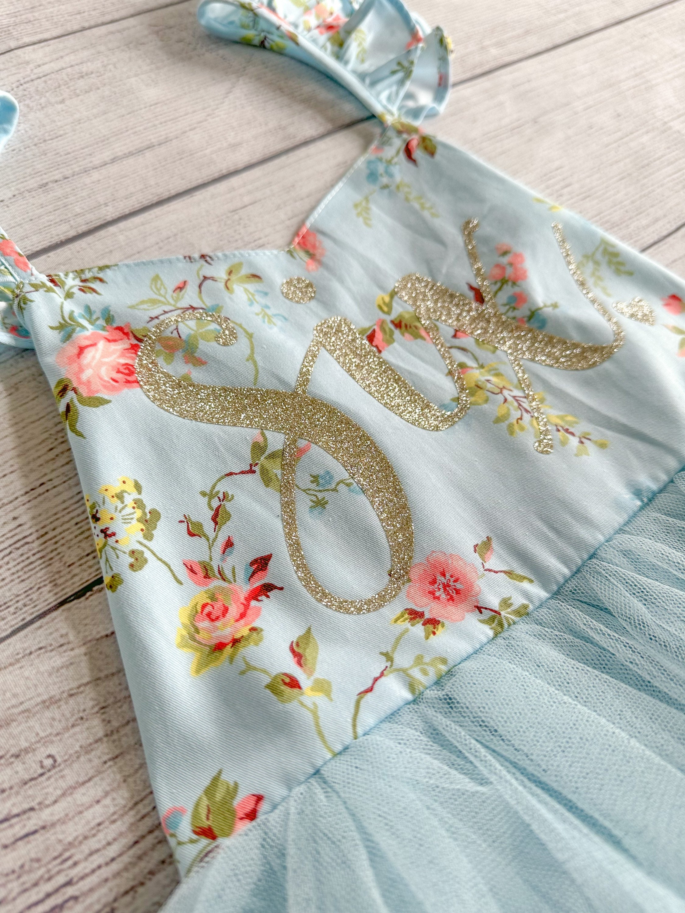 6th Blue Birthday Dress Birthday Outfit Flower Girl Dress - Etsy