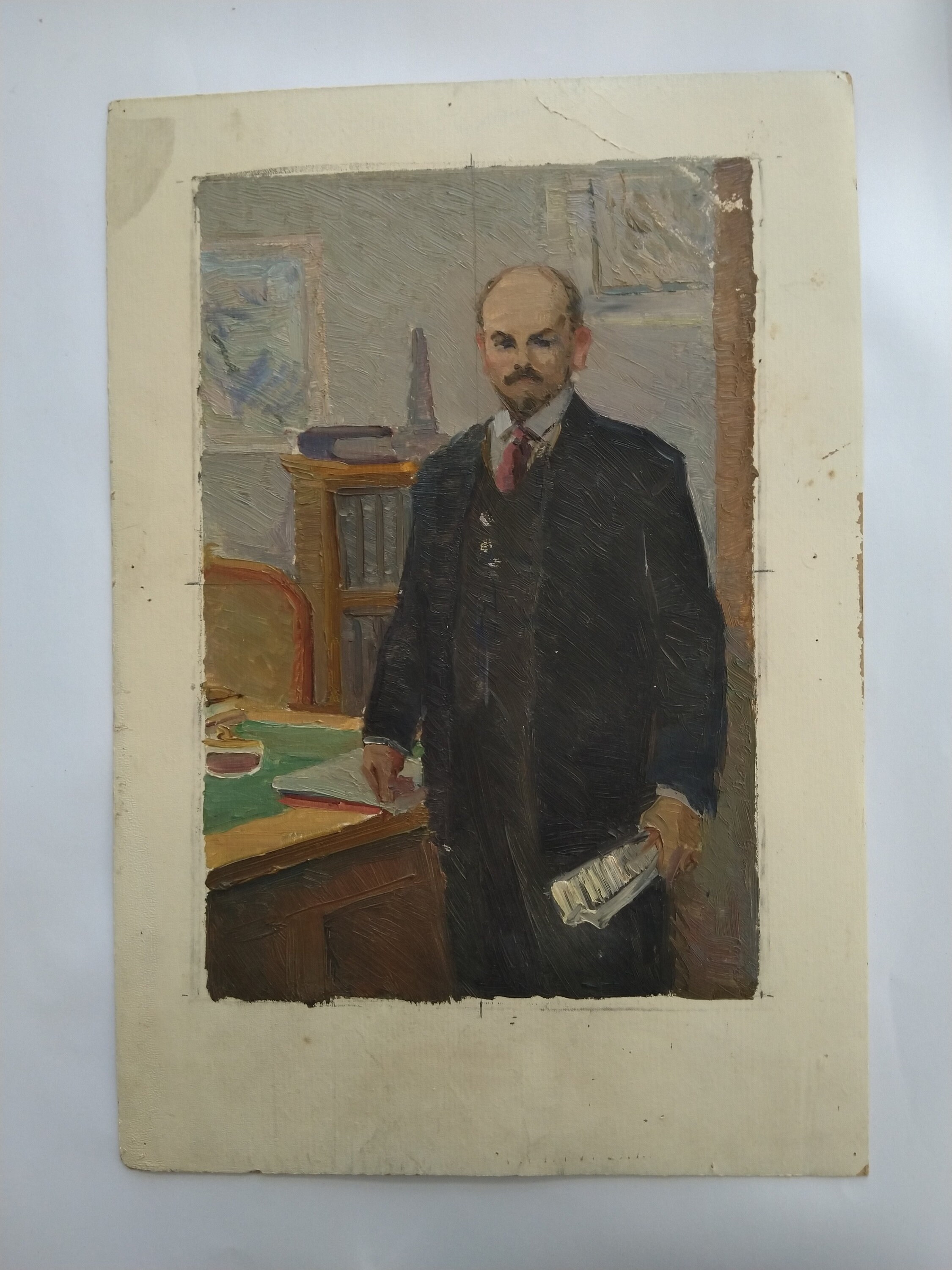 Lenin With a Newspaper/male Figure /portrait of a Boy/ Soviet Male Art ...