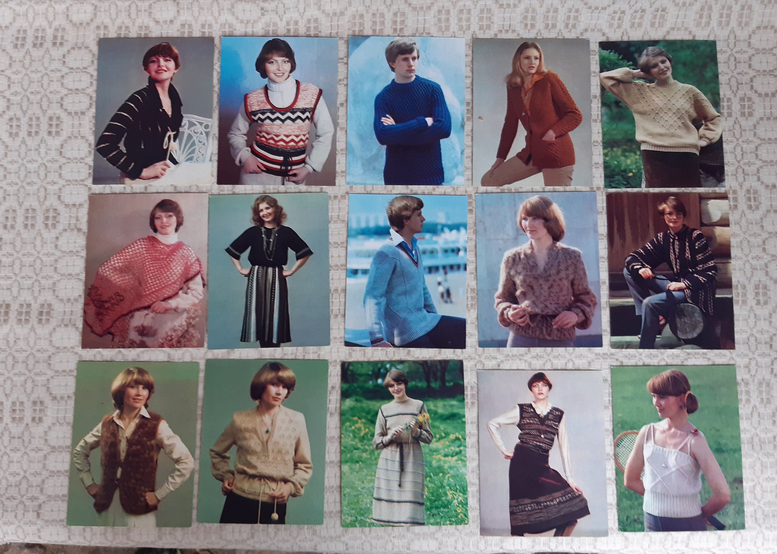 Vintage Knitting and Patterns Postcards Set, Soviet Knitting Cards, Old ...