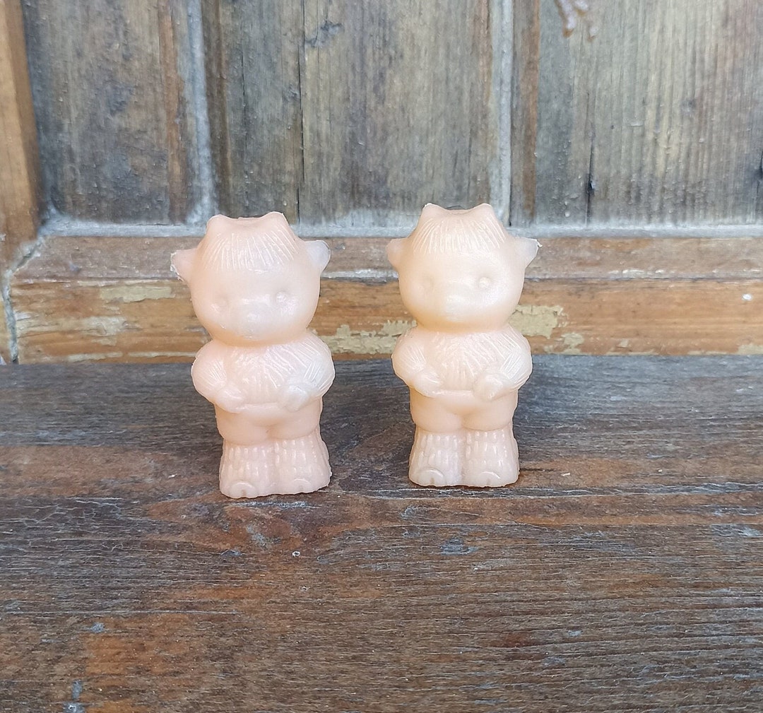 Set of 2 Beige Plastic Toys, Pair of Vintage Toys, Retro Soviet Child ...