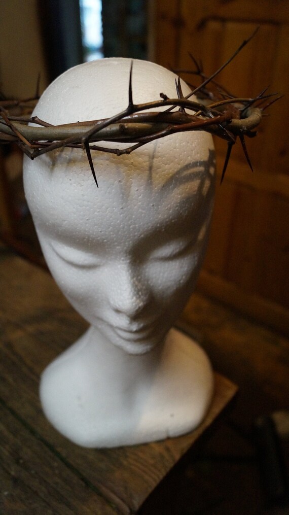 Natural brown acacia sharp thorn wreath Easter wreath Christ | Etsy