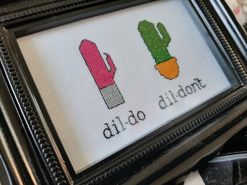 Dil-do Cross Stitch Pattern - Etsy