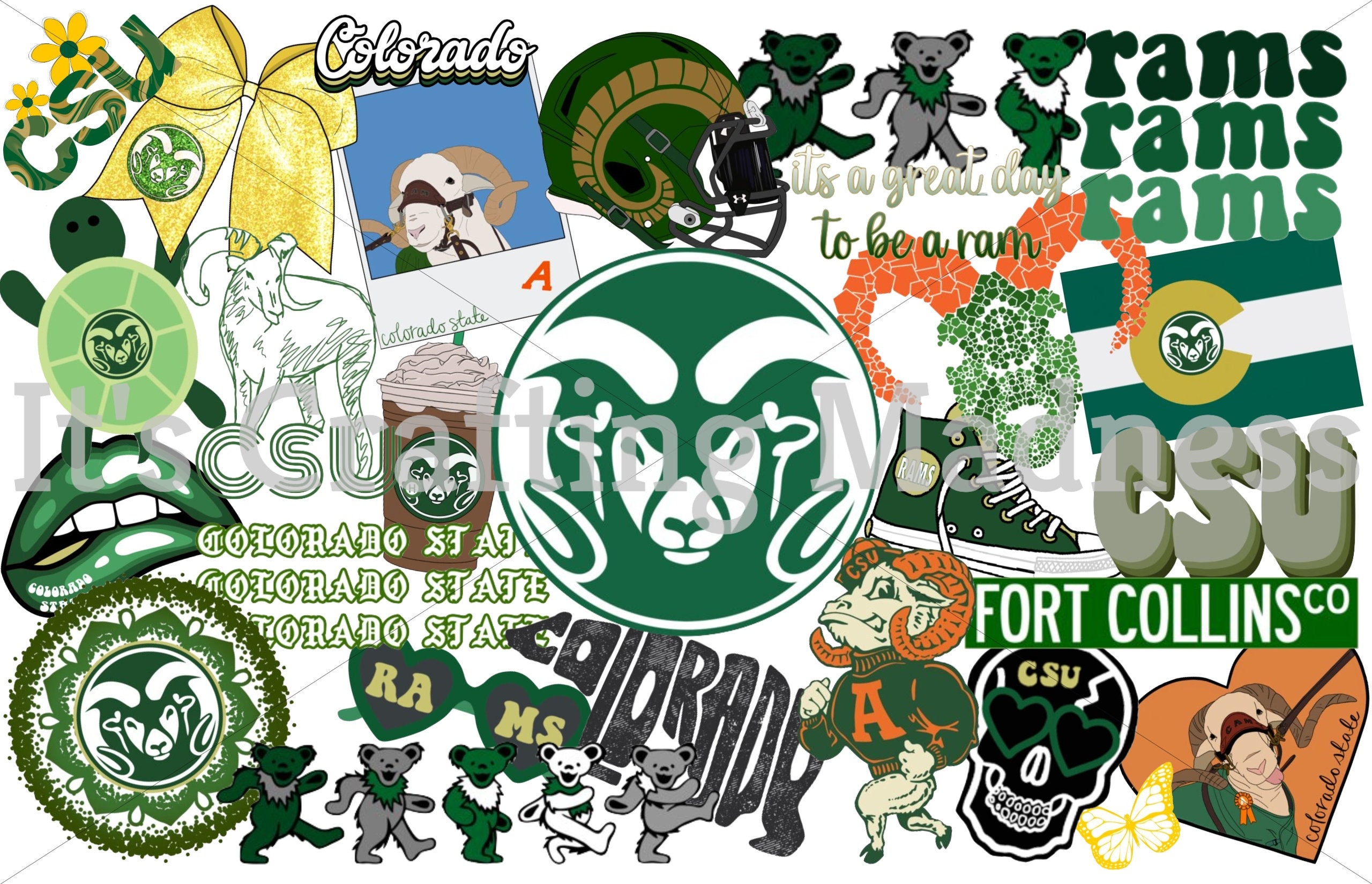 Colorado State University Logo Football