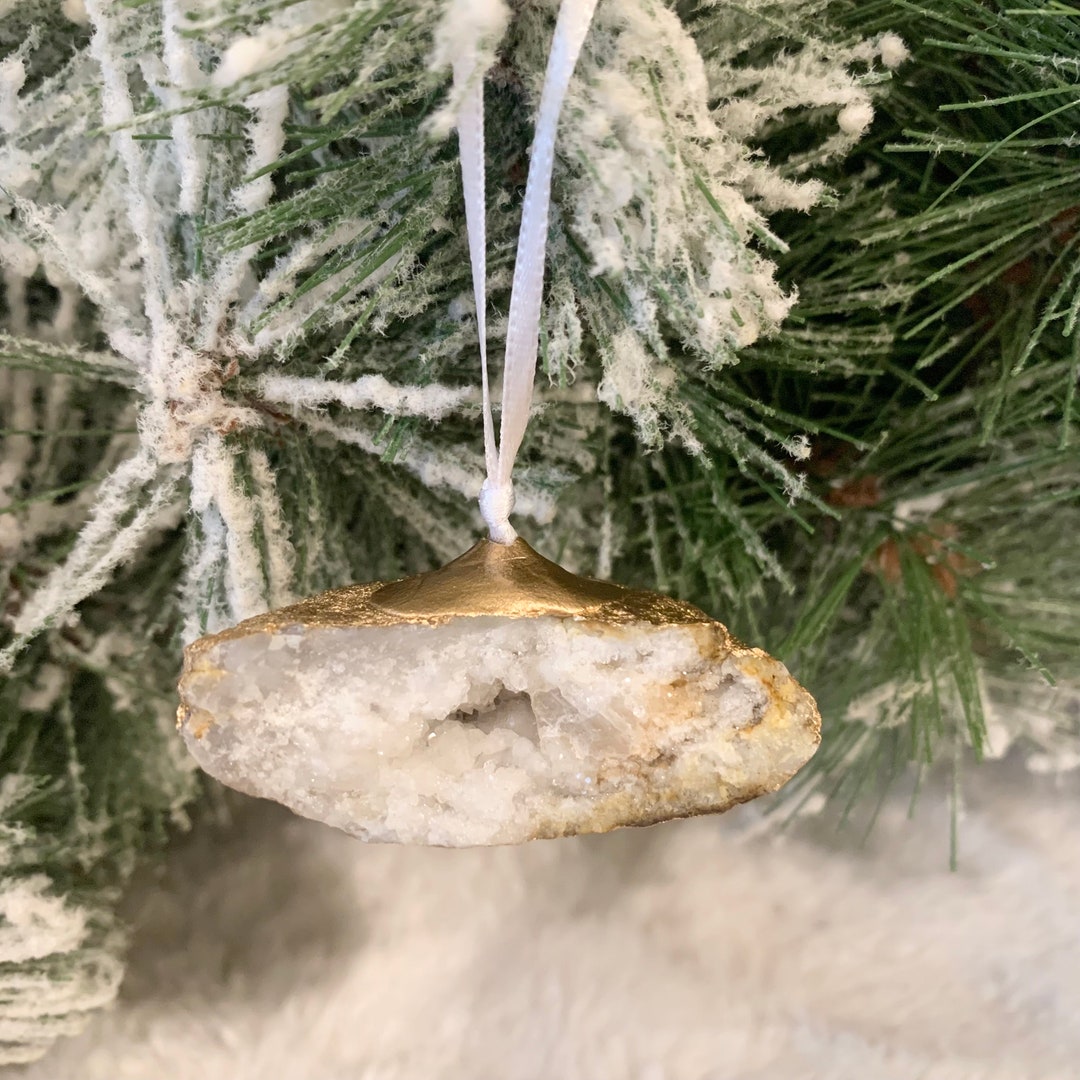 Geode Ornament - Kentucky Geode Ornament- Quartz Crystal Ornament ...