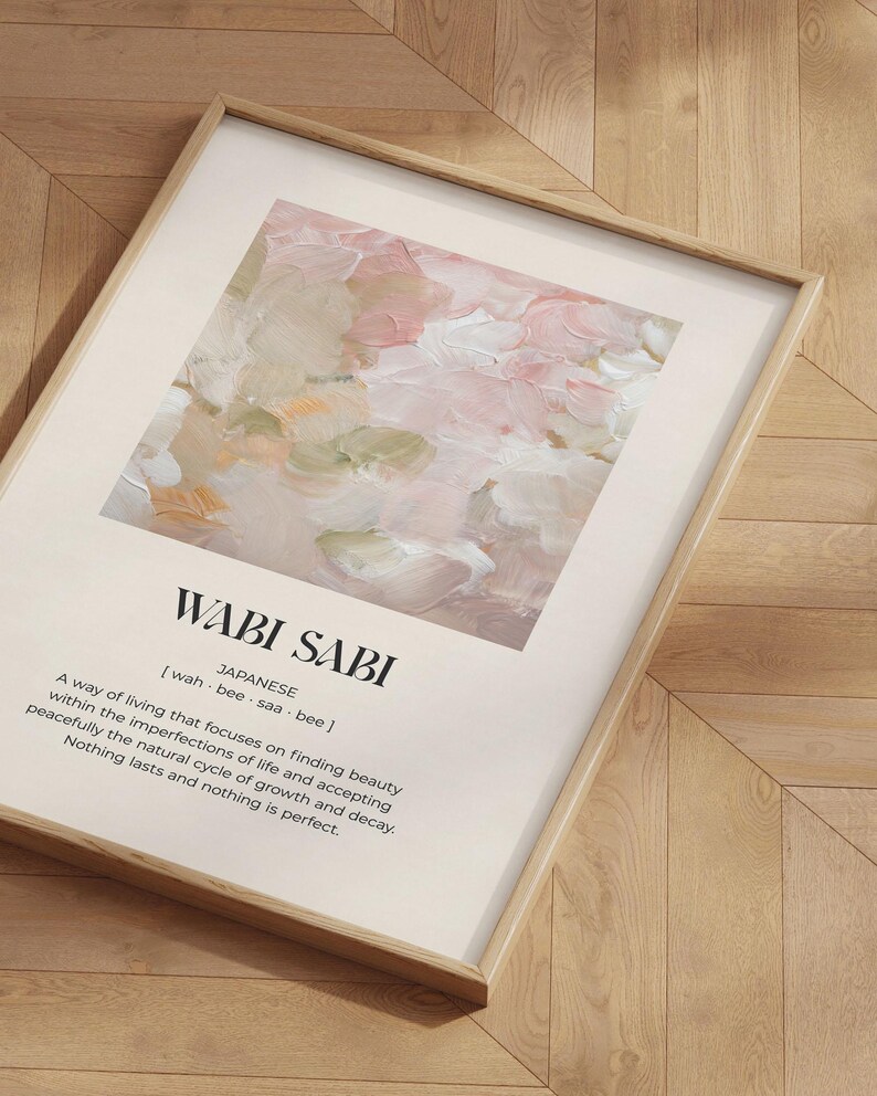 Wabi Sabi Definition Poster, Wabi Sabi Wall Art, Definition Poster ...