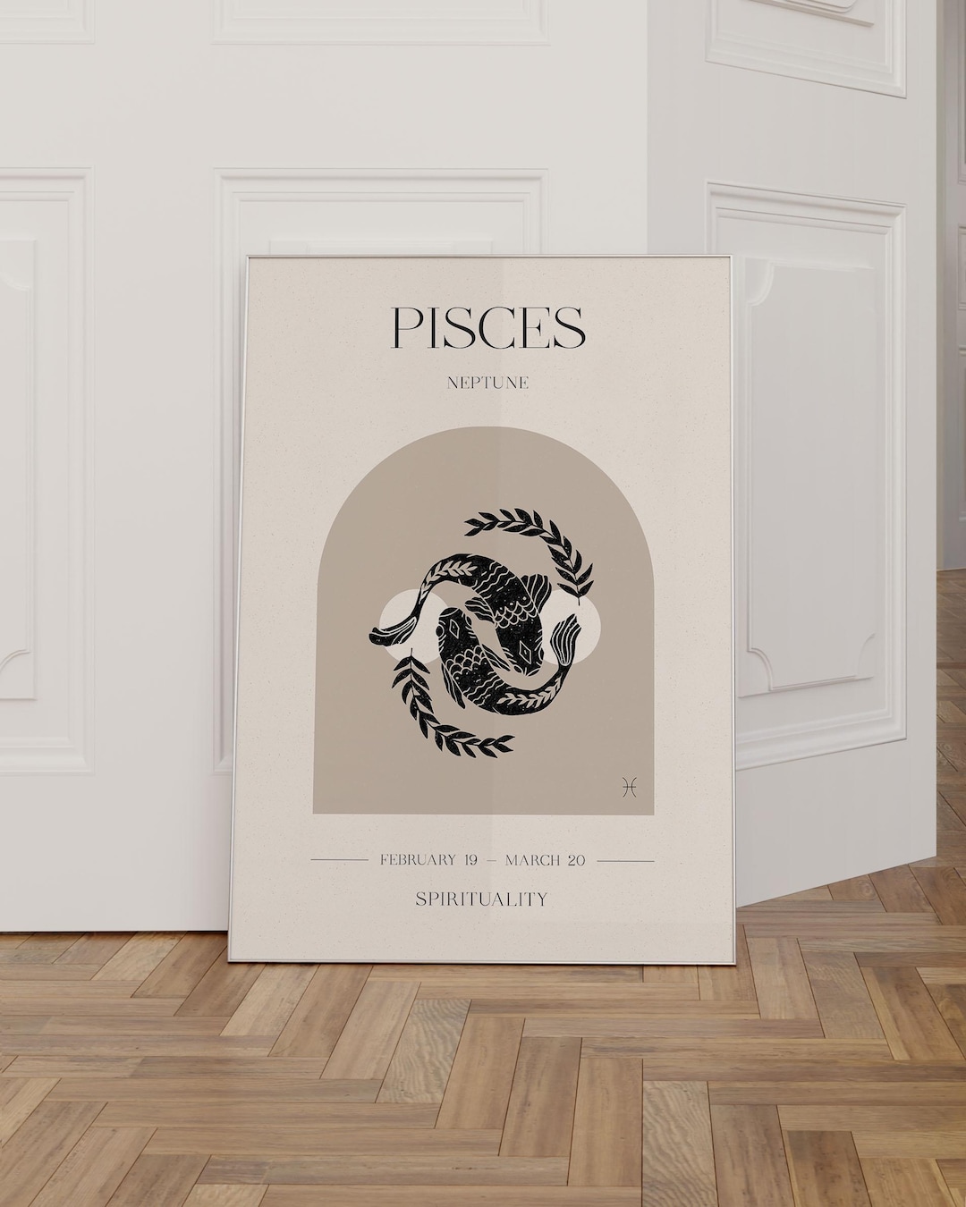 Pisces Zodiac Sign Poster, Boho Zodiac Wall Art, Astrology Poster, Pisces Gifts, Pisces Decor ...