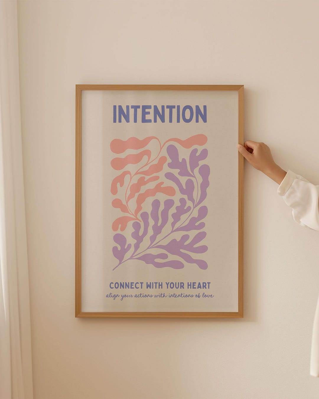 Positive Quote Wall Art, Intention Poster, Motivational Poster ...