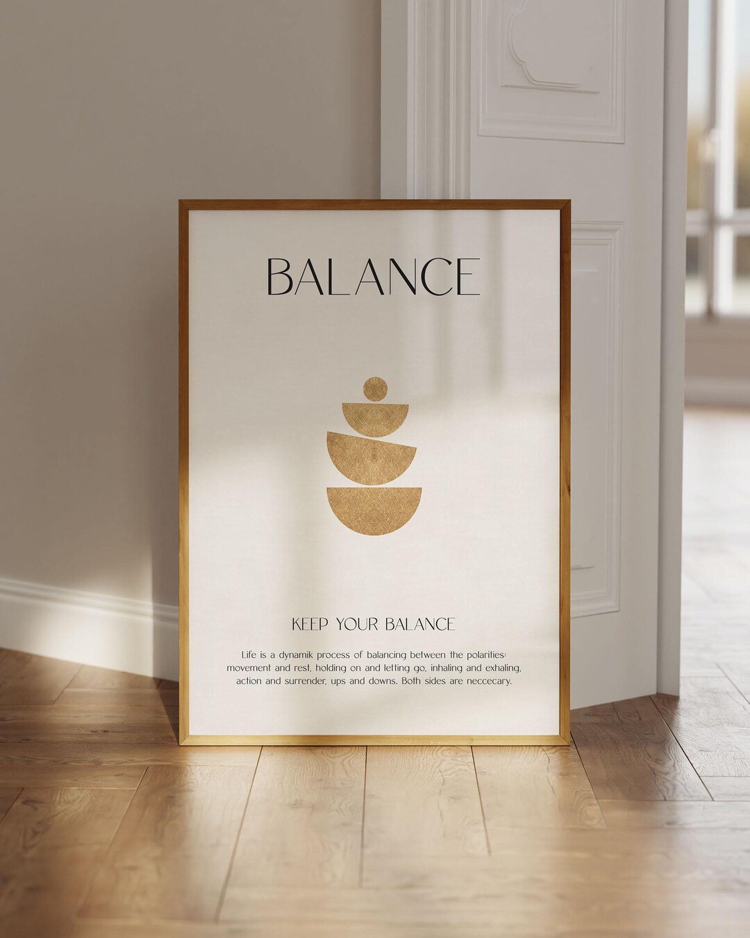 Keep Your Balance Quotes Poster, Spiritual Wall Art, Positive Energy ...