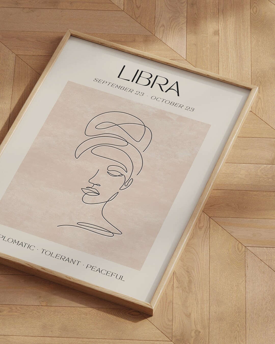 Libra Zodiac Sign Poster, Zodiac Art Print, Gift for Girlfriend, Libra ...