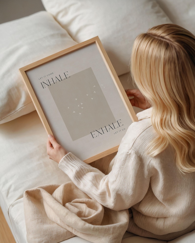 Sayings Poster Inhale Exhale, Yoga Poster Print, Meditation Poster ...